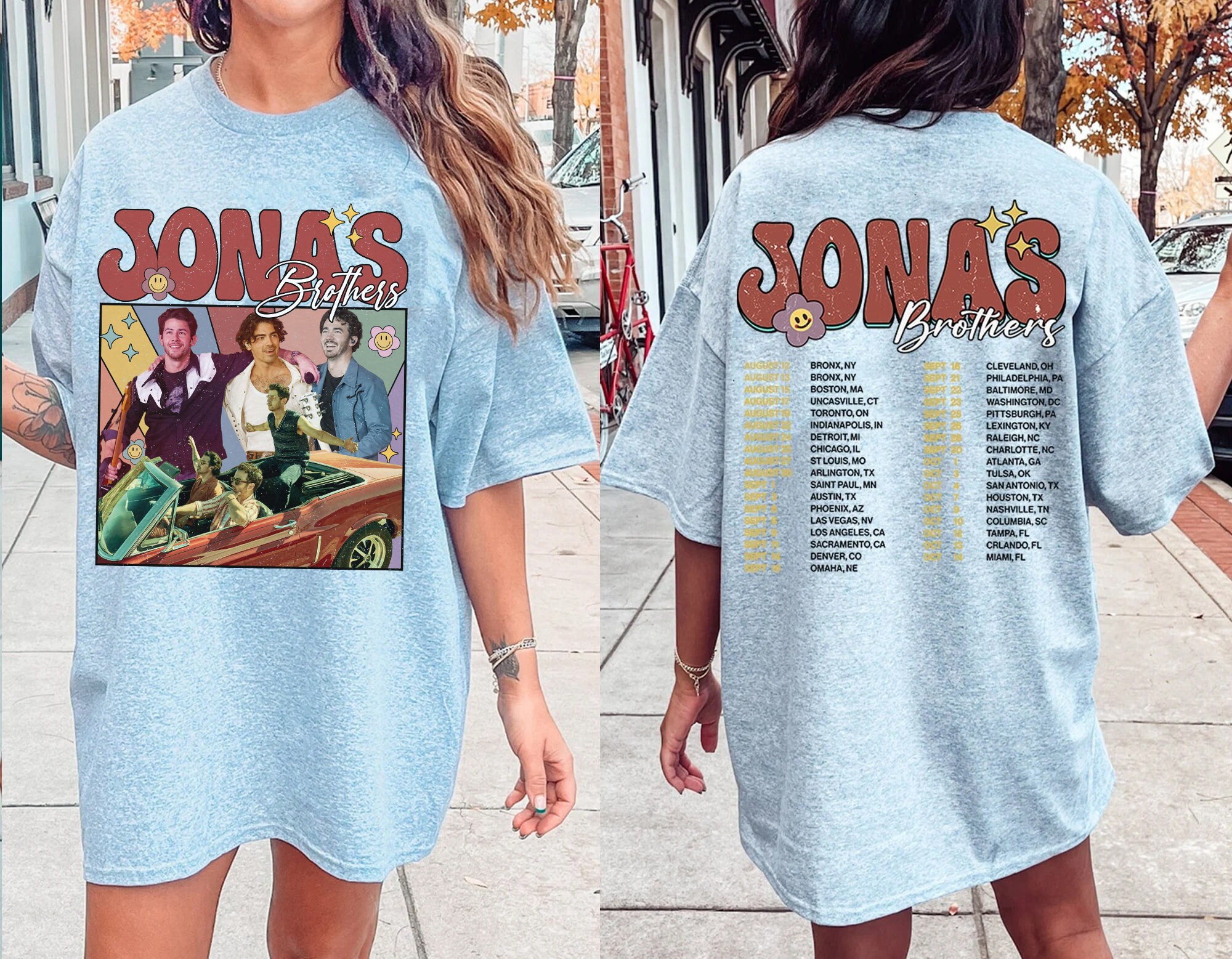 Retro Jonas Brothers Shirt, Joe Jonas Double sided shirt sold by Bathhouse Palatable | SKU ...