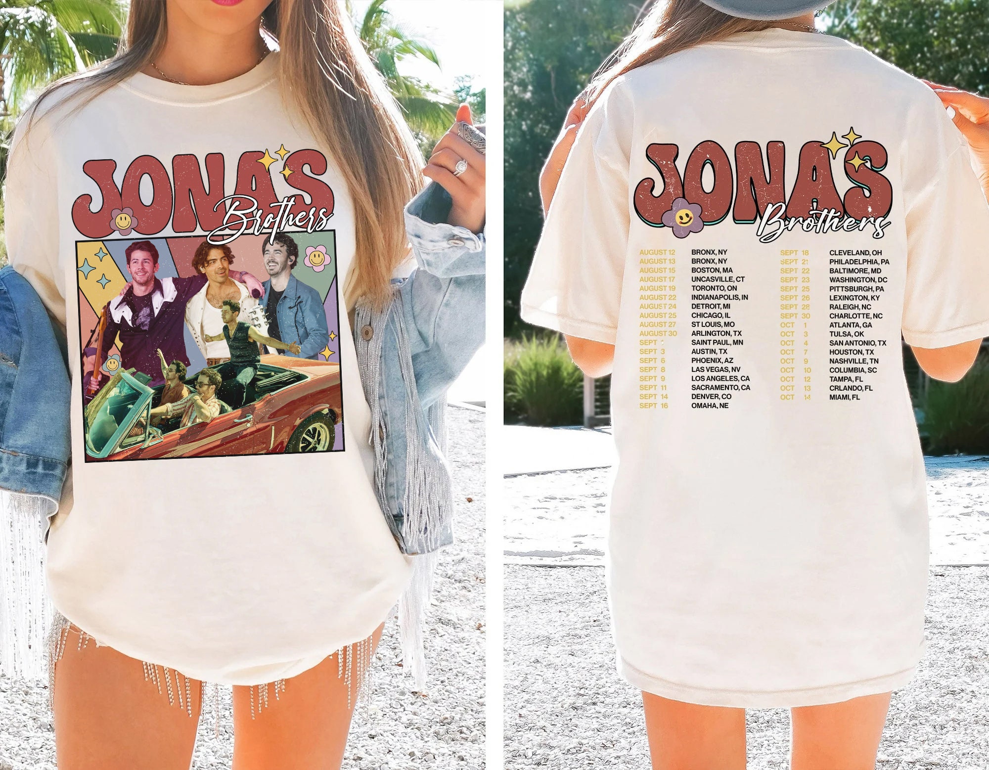 Retro Jonas Brothers Shirt, Joe Jonas Double sided shirt sold by ...