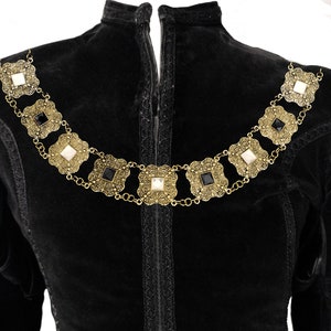 Heavy Chain of Office for Man, Medieval King Jewelry, Square Connectors ...