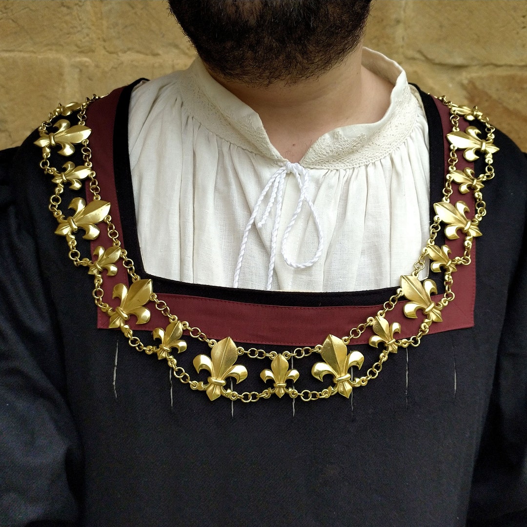 Chain of Office Fleur De Lis, Livery Collar, SCA Necklace for Men ...