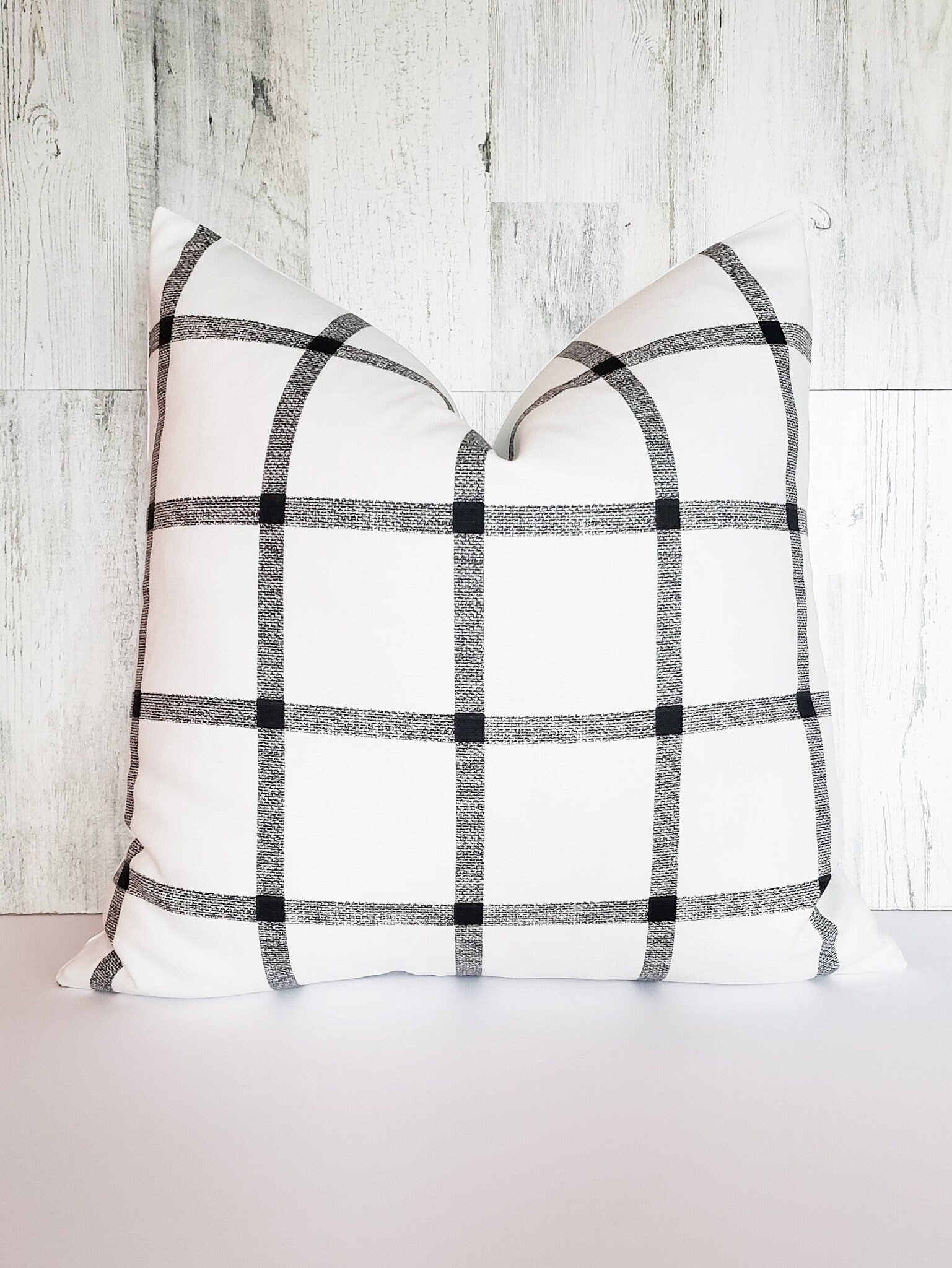 Black And White Plaid Pillows
