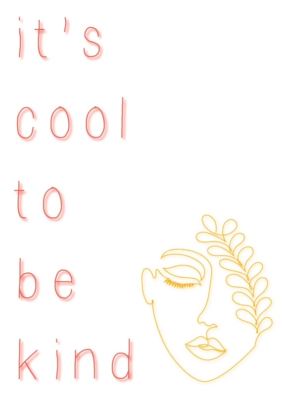 It's Cool to Be Kind Poster | Etsy
