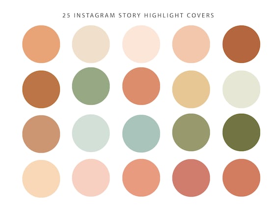 25 Solid Colors Instagram Highlight Cover Social Media - Etsy