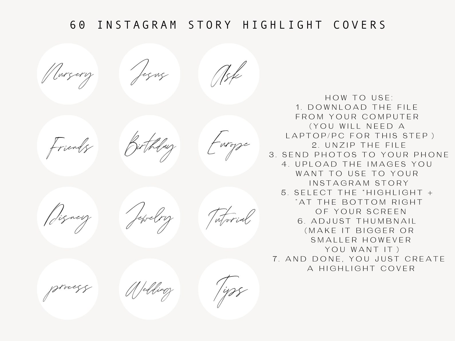 Instagram Highlight Cover Instagram Text Highlight Cover | Etsy