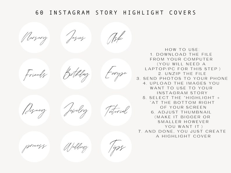 Instagram Highlight Cover Instagram Text Highlight Cover | Etsy