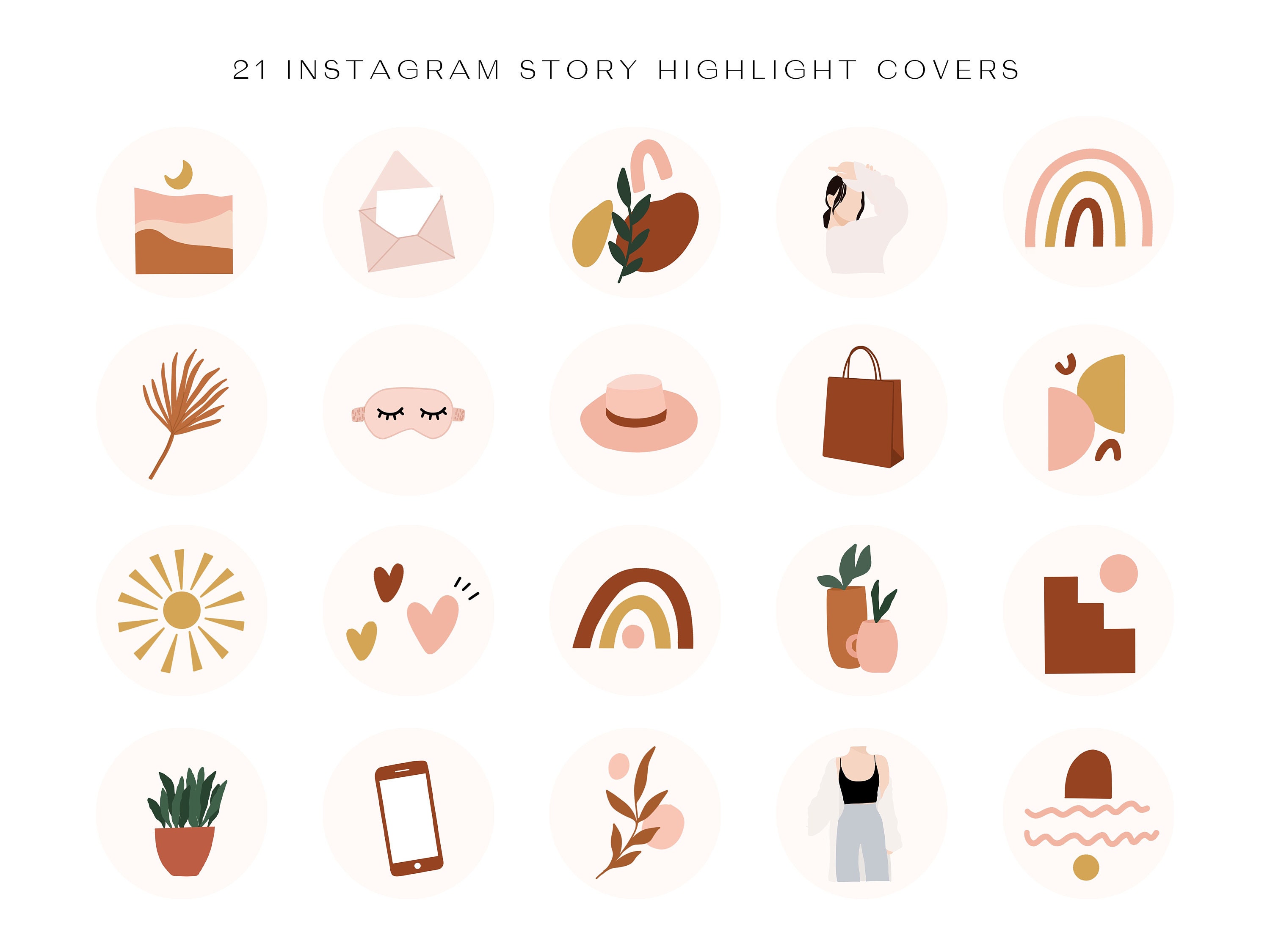 21 Instagram Highlight Cover Icons Instagram Stories - Etsy