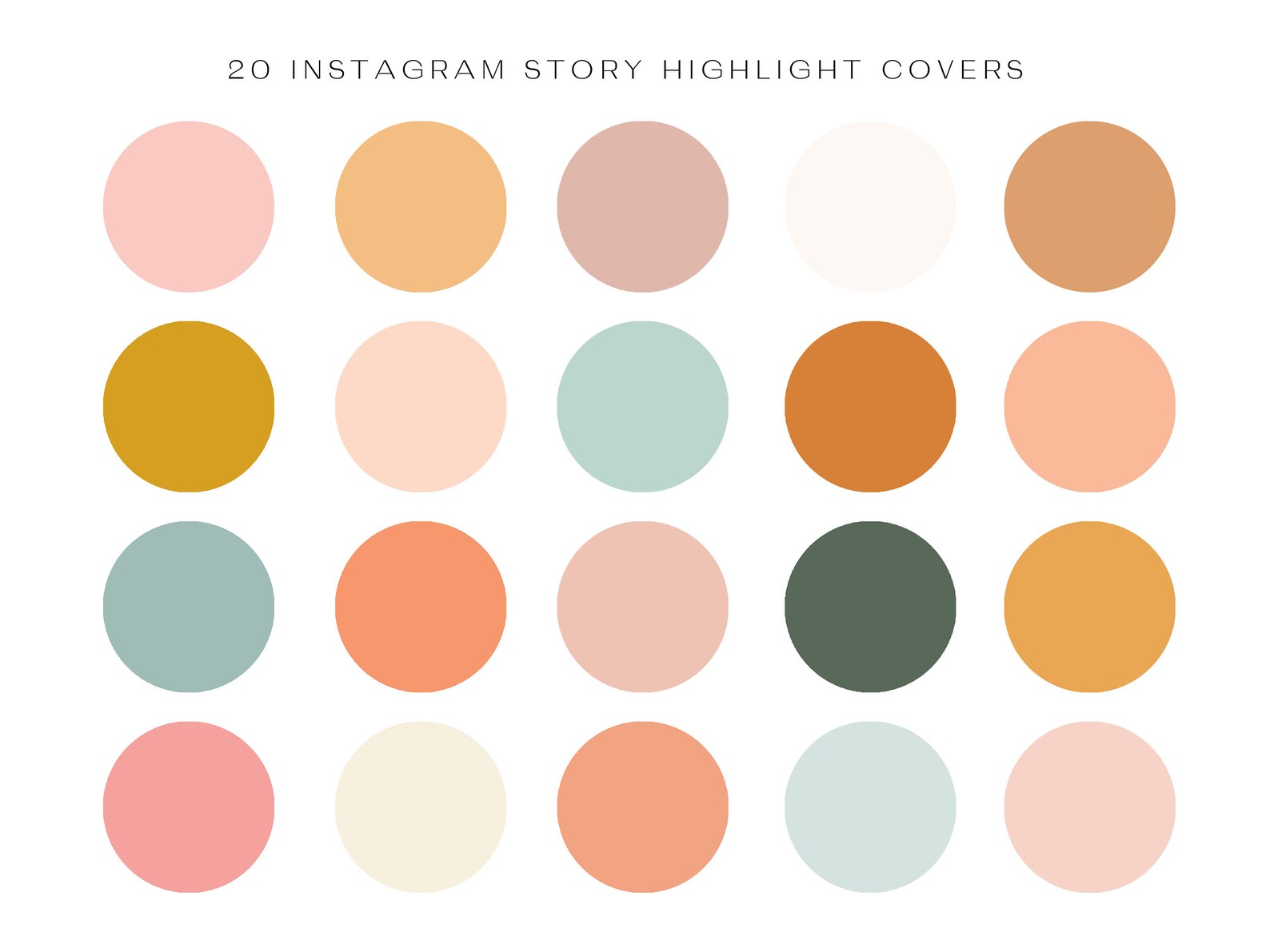 20 Solid Colors Instagram Highlight Cover Social Media - Etsy