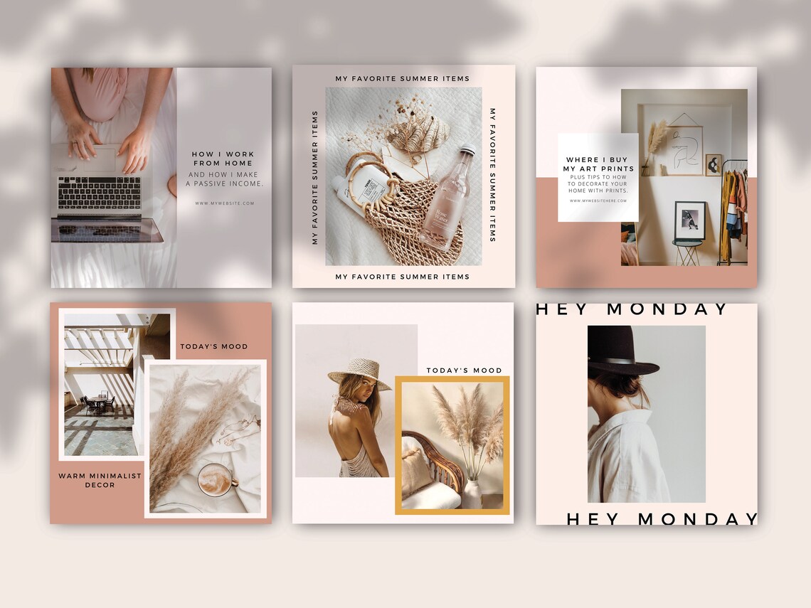 Instagram Post Template Instagram Template Kit Canva - Etsy