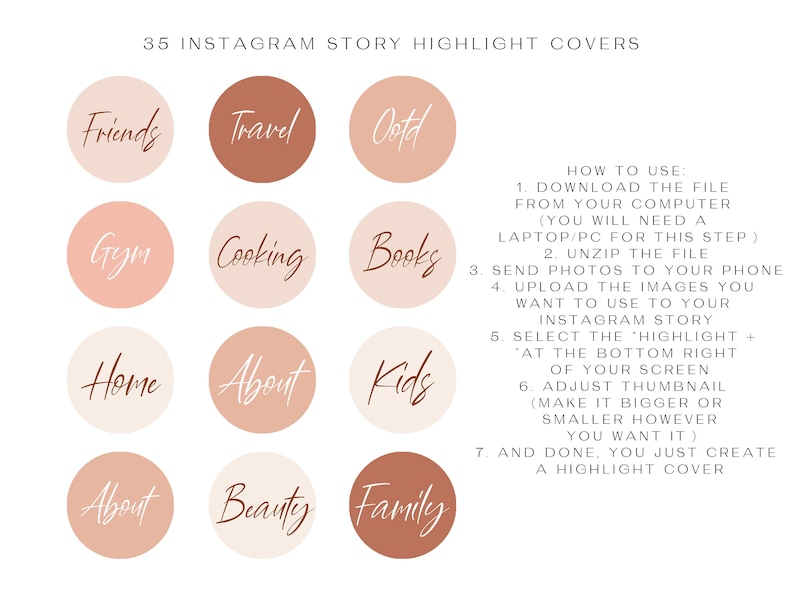 Instagram Highlight Cover Insta Stories Line Art Social | Etsy