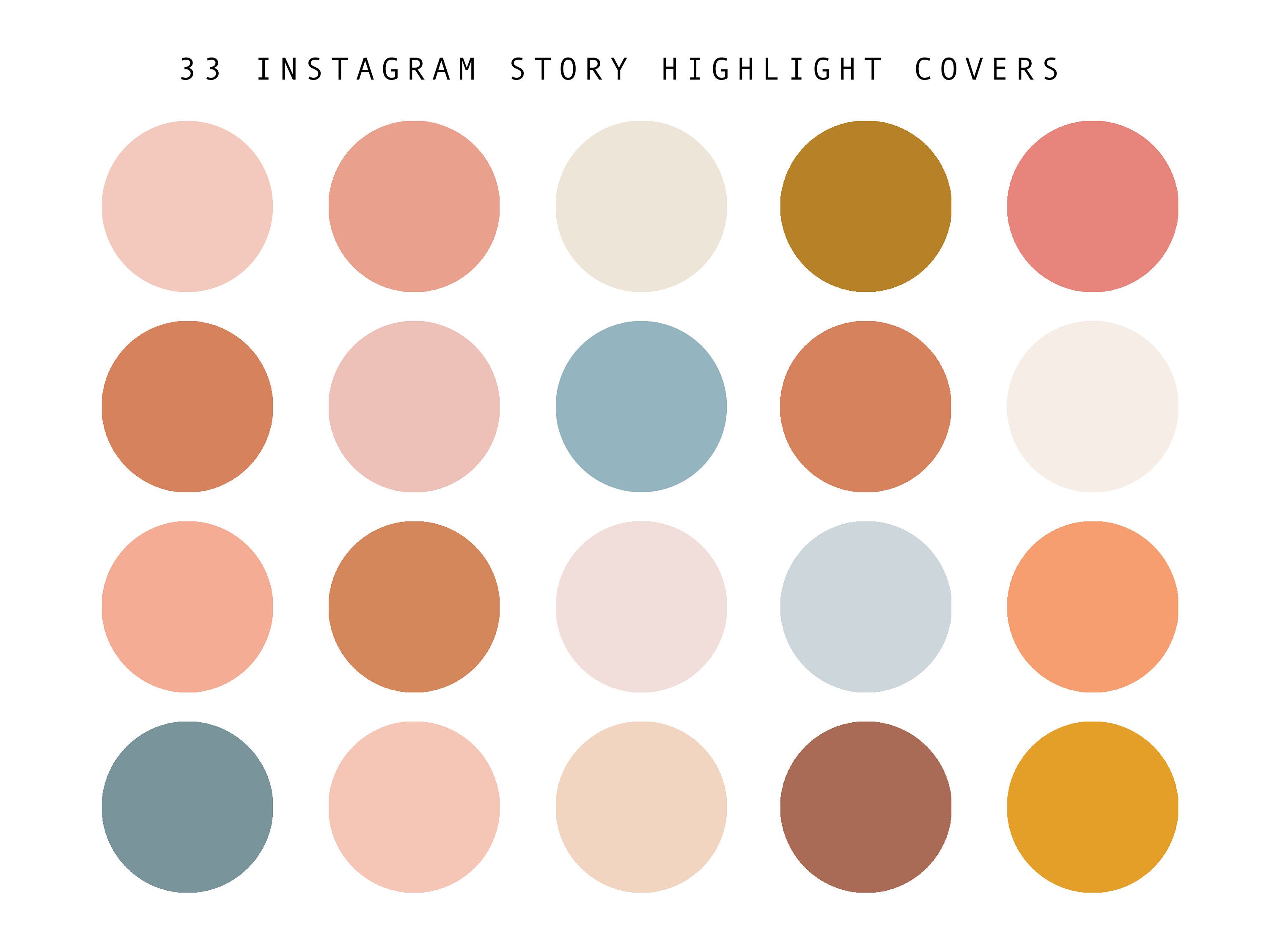 33 Solid Instagram Highlight Cover Solid Colors Highlight | Etsy