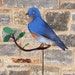 Outdoor Metal Bluebird Yard Stake, Bluebird Decoration, Bird Garden and ...