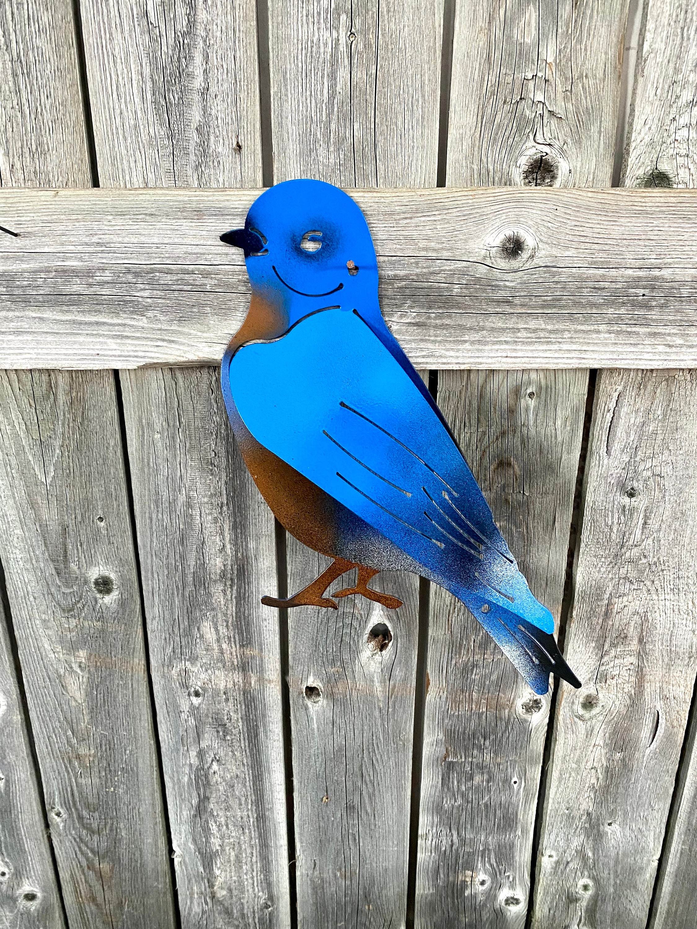 Metal Hanging Bluebird - Etsy
