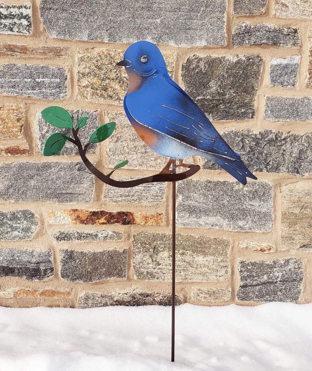 Outdoor Metal Bluebird Yard Stake, Bluebird Decoration, Bird Garden and ...