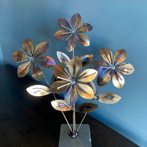 Heated Metal Flower Bunch Table Top Decoration/ Metal Flower Home ...