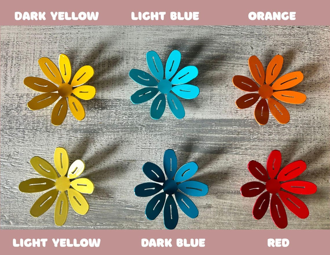Metal Welcome Sign With Magnetic and Removable Flowers/ Hanging Metal ...