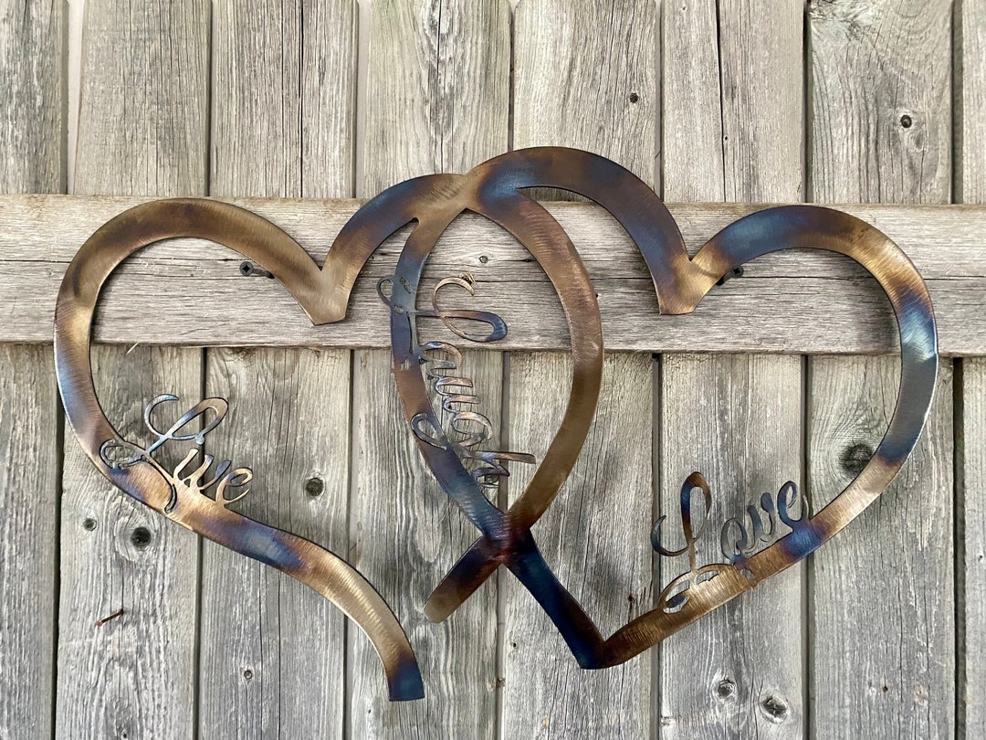 Metal Live Laugh Love Hearts, Home Decoration, Heart Decoration for ...