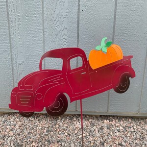 Metal Truck With Pumpkin, Rustic Truck Decoration, Fall Truck ...