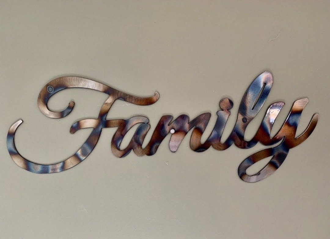 Metal Family Sign, Home Decoration, Wall Hanging and Decoration, Family ...