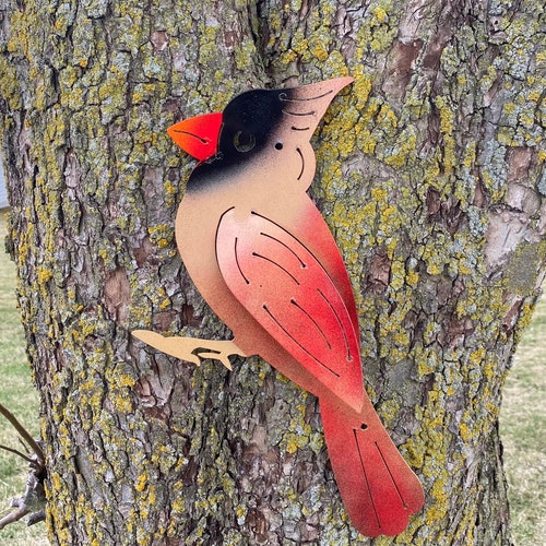Metal Male and Female Hanging Cardinals - Etsy