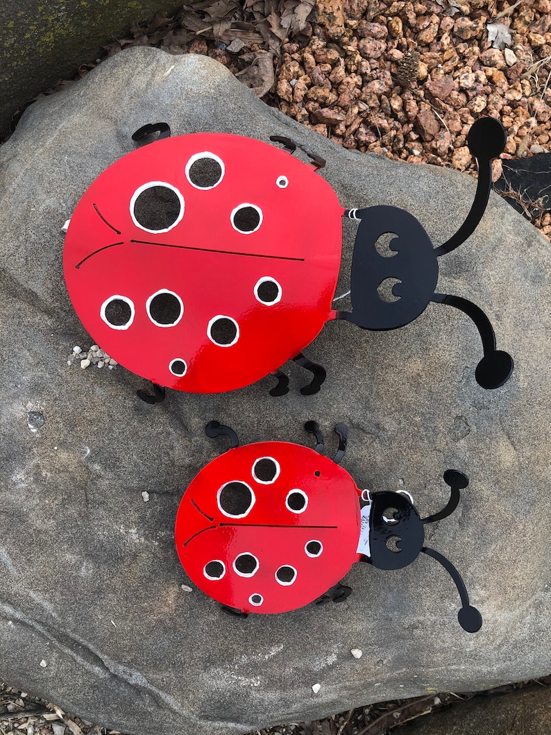Metal Ladybugs, Outdoor Ladybug Decoration, Lady Bug Garden Decoration ...