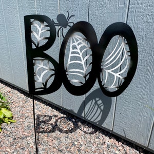 Large Metal Boo Sign/ Outdoor Halloween Decoration - Etsy