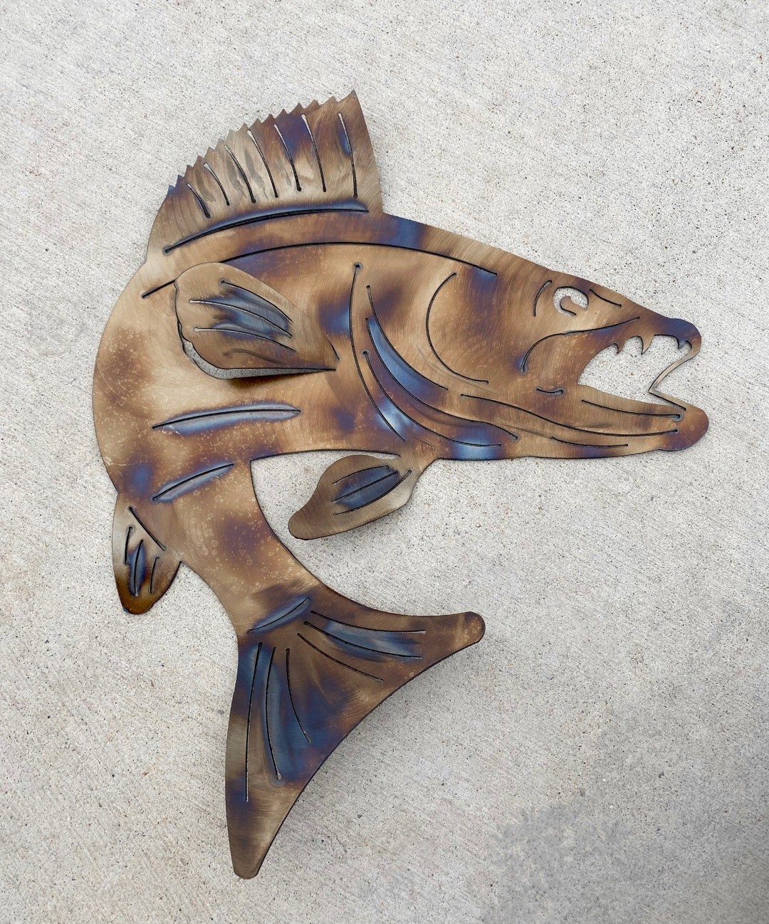 Metal Walleye Wall Decoration/ Fish Wall Hanging/ Metal Fish - Etsy