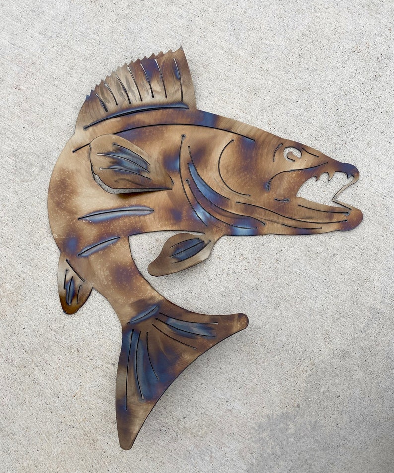 Metal Walleye Wall Decoration/ Fish Wall Hanging/ Metal Fish - Etsy