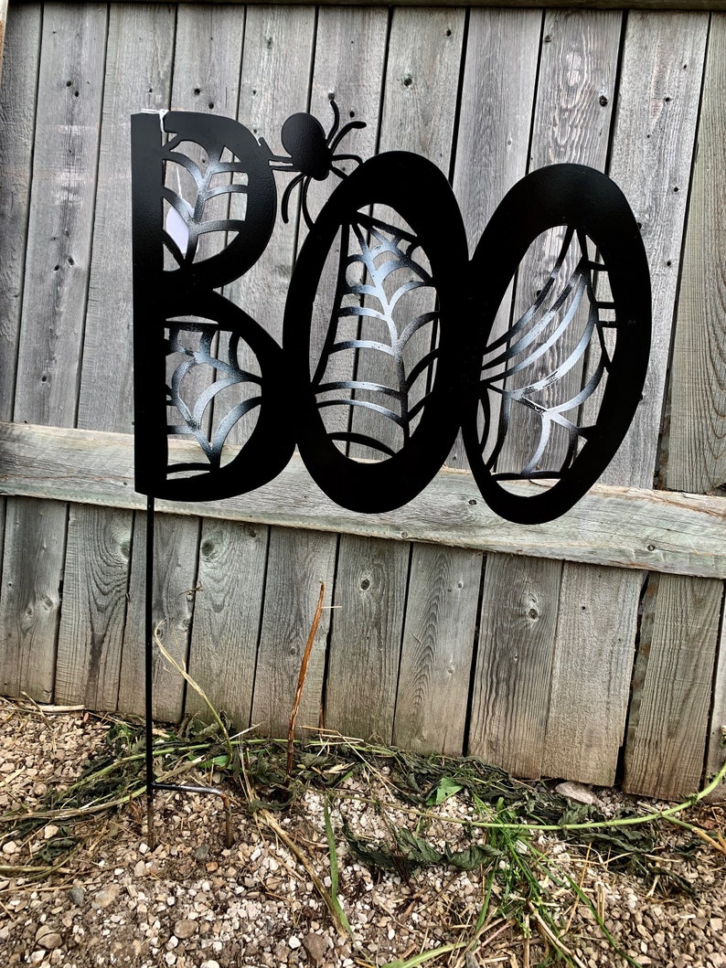 Large Metal Boo Sign - Etsy