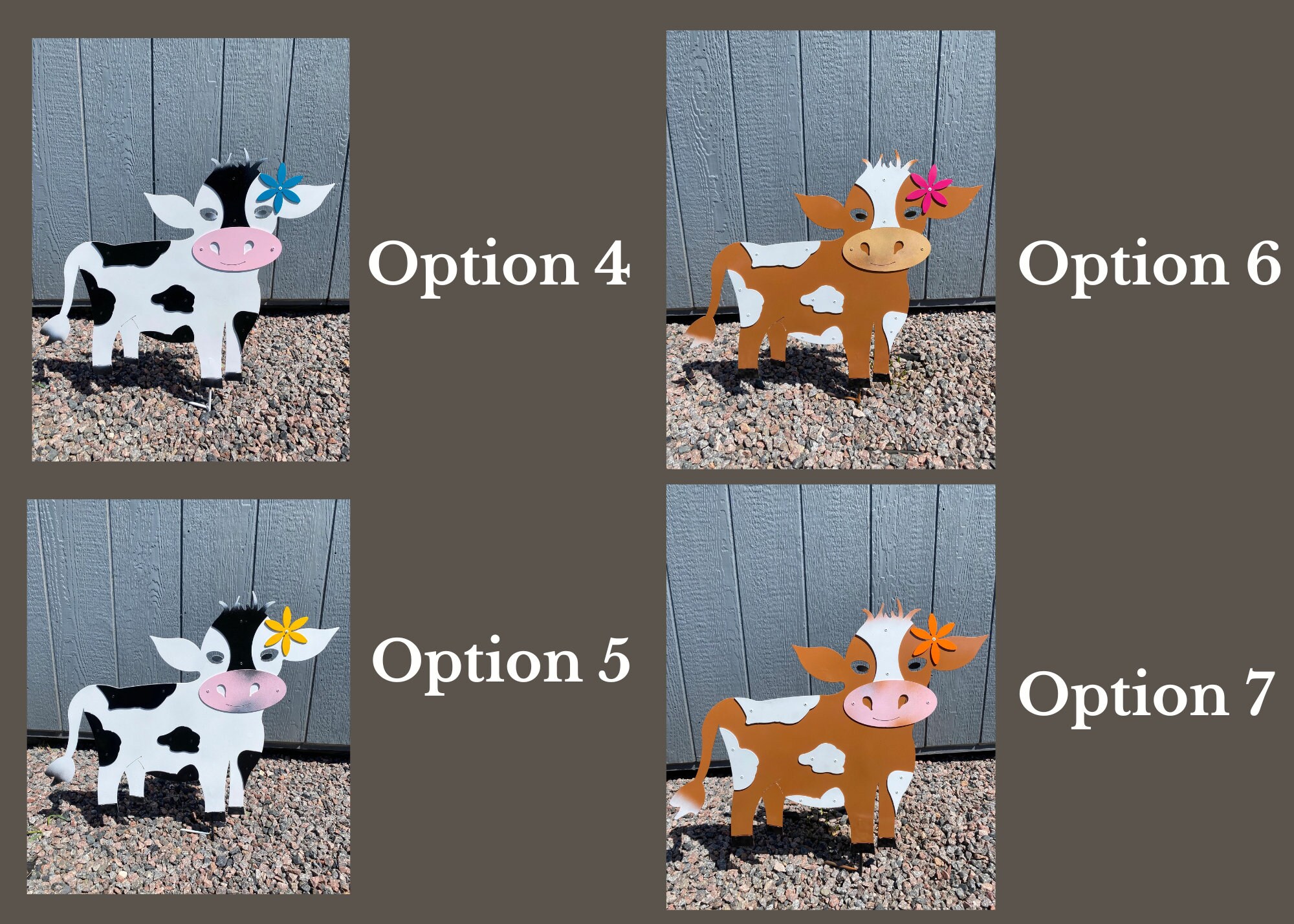Metal Outdoor Cow Yard Stake/ Cow Farm Decoration/rustic Decoration ...