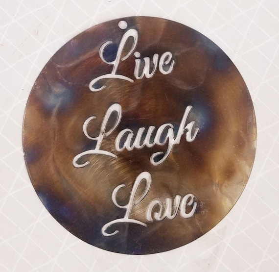 Metal Live Laugh Love Sign | Etsy