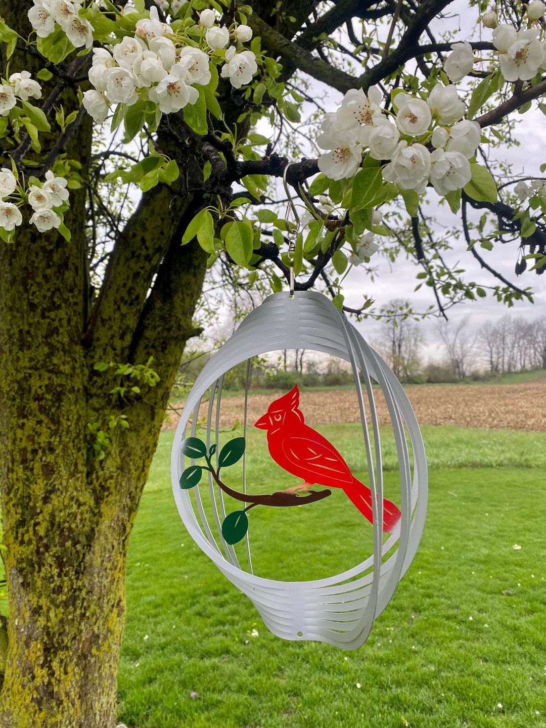 Metal Cardinal Wind Spinners/ Outdoor Cardinal Decoration/ Metal Wind ...