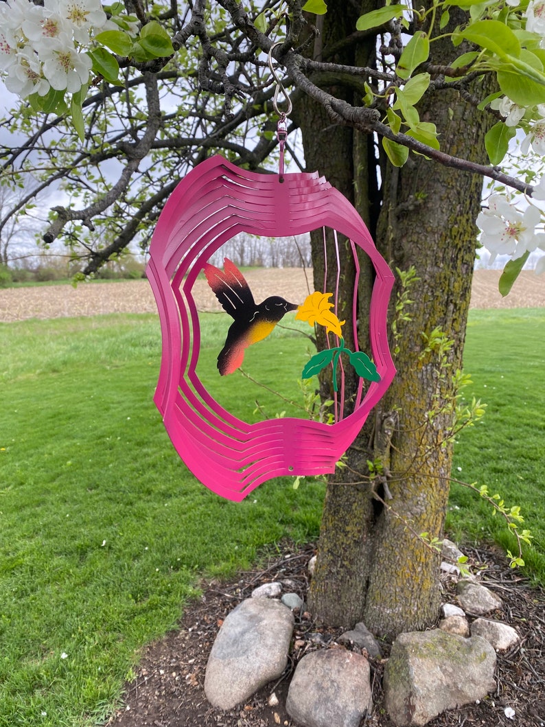 Metal Hummingbird Wind Spinner/ Metal Wind Spinner/ Metal Hummingbird ...