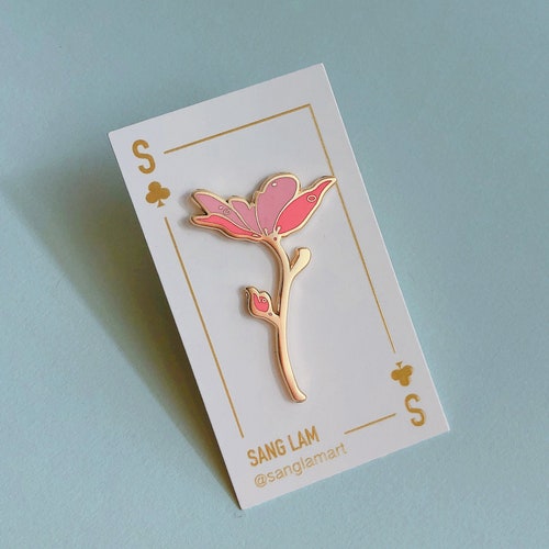 Flower Lily Hard Enamel Pin Cute Pins Lily Pin - Etsy