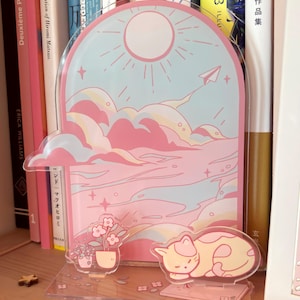 Acrylic Standee - Paper Plane in the Sky Glass Window - Etsy