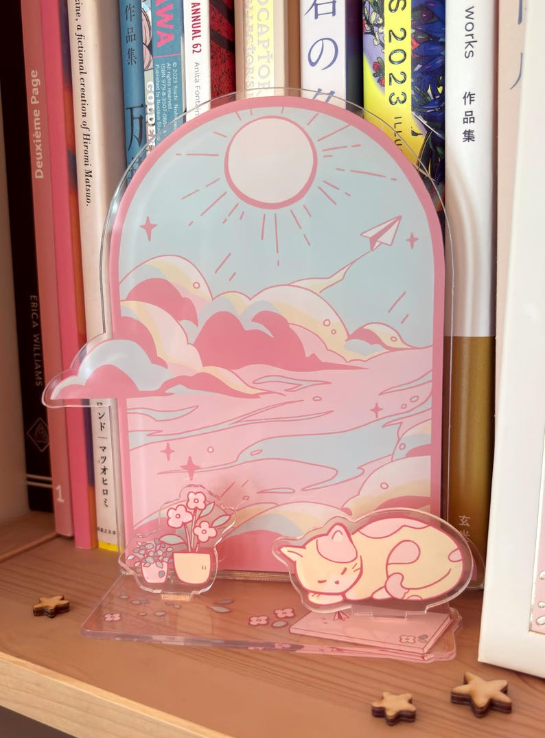 Acrylic Standee - Paper Plane in the Sky Glass Window - Etsy