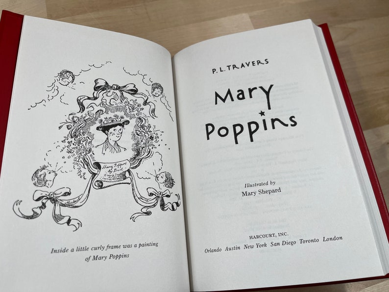 Mary Poppins by P.L. Travers: Custom Bonded Leather, Illustrated 1990s ...