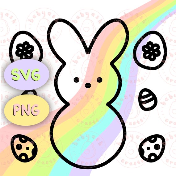 Easter Bunny Marshmallow SVG and PNG File Cut File Cricut | Etsy