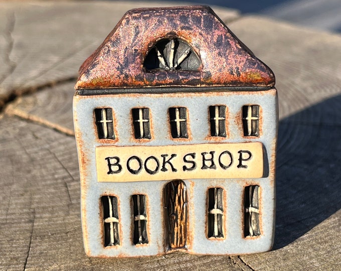 Book Shop, Little House, Tiny House, Ceramic Houses, Miniature House ...