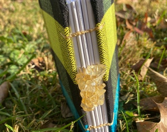 Hand-bound Open Spine Fabric Covered Octopus Print Notebook - Etsy