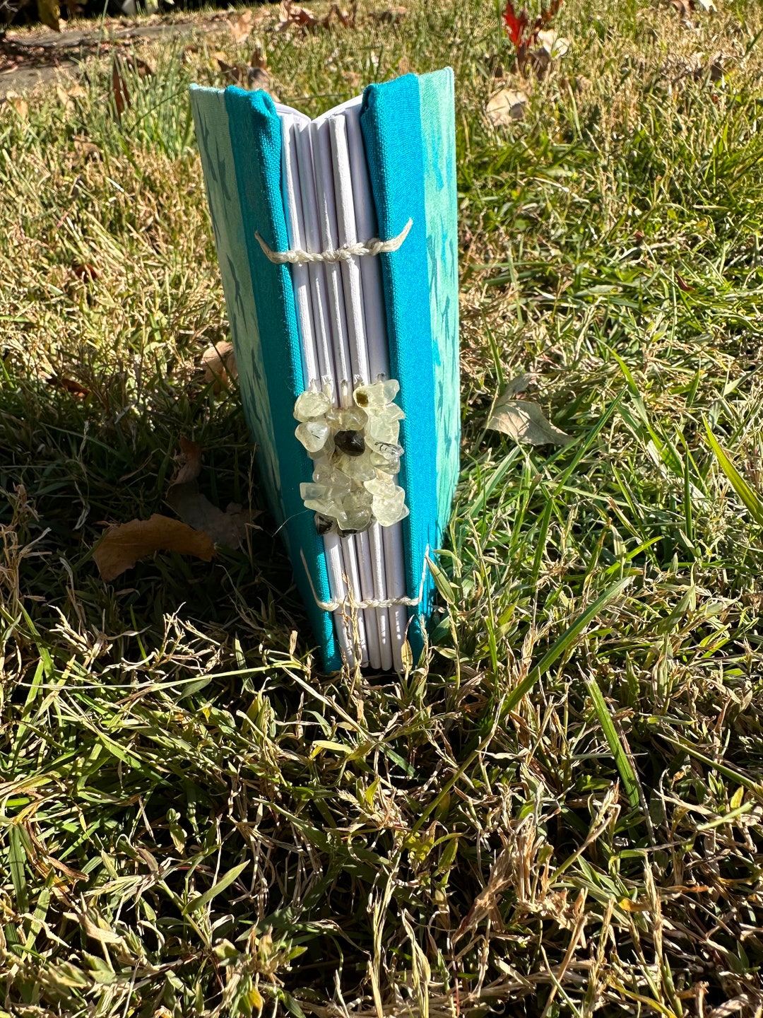 Hand-bound, Open Spine, Fabric Covered Bird Print Notebook, With ...