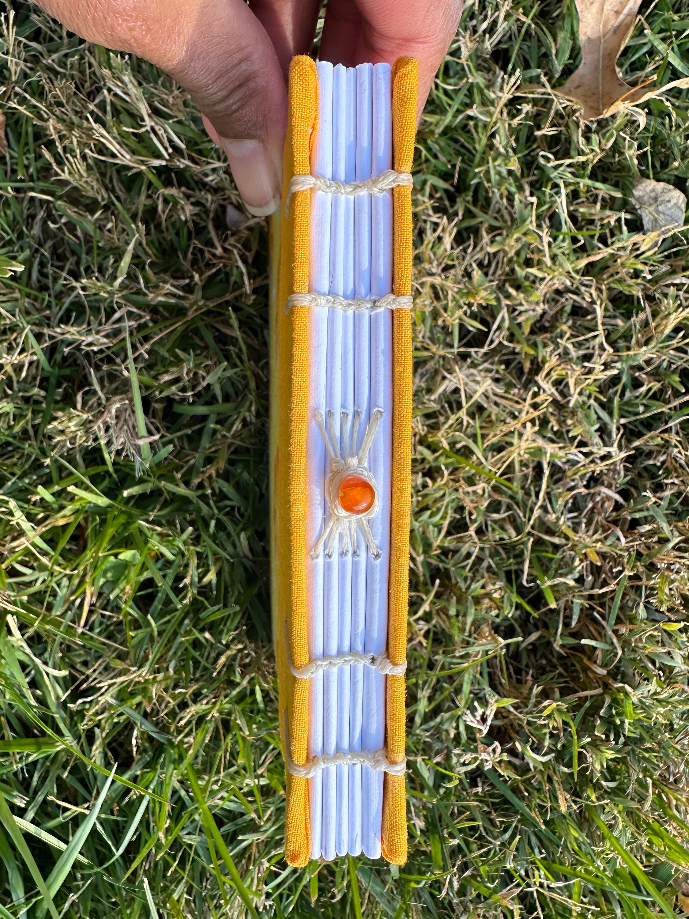 Hand-bound, Open Spine, Fabric Covered Octopus Print Notebook, With ...