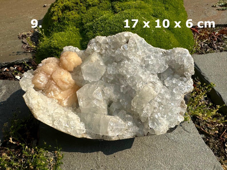 Apophyllite and Stilbite Crystal Cluster From India – Stunning Zeolite ...