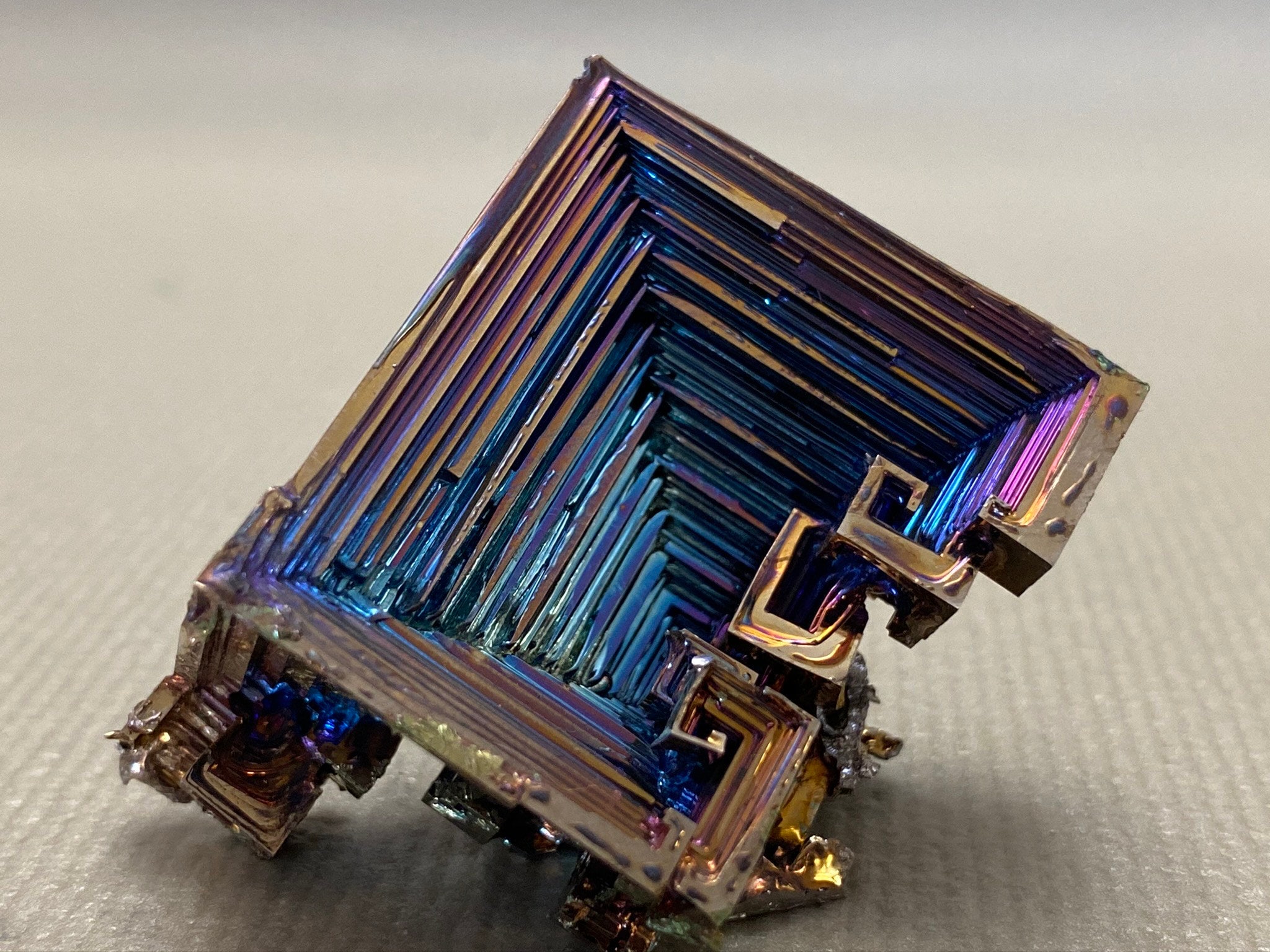 Rainbow Bismuth Crystal Specimen: Geometric Metal Art - Etsy
