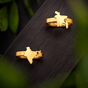 India Map Ring India Country Ring 18K Gold Plated India - Etsy