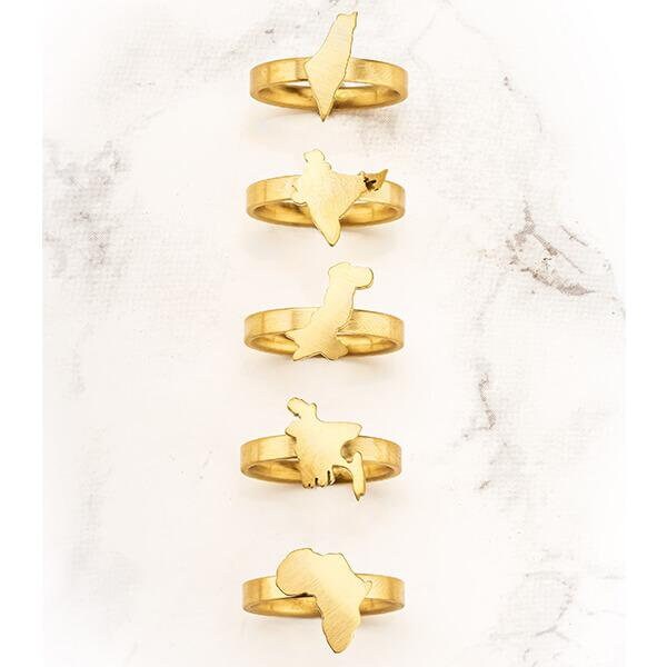 India Map Ring India Country Ring 18K Gold Plated India - Etsy