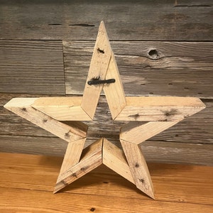 Wood Star Wall Decor 14” - Rustic With Silver Studs - Etsy