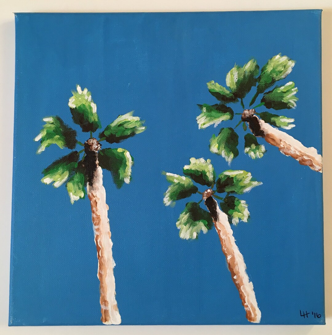 Hand Painted Palm Trees - Etsy