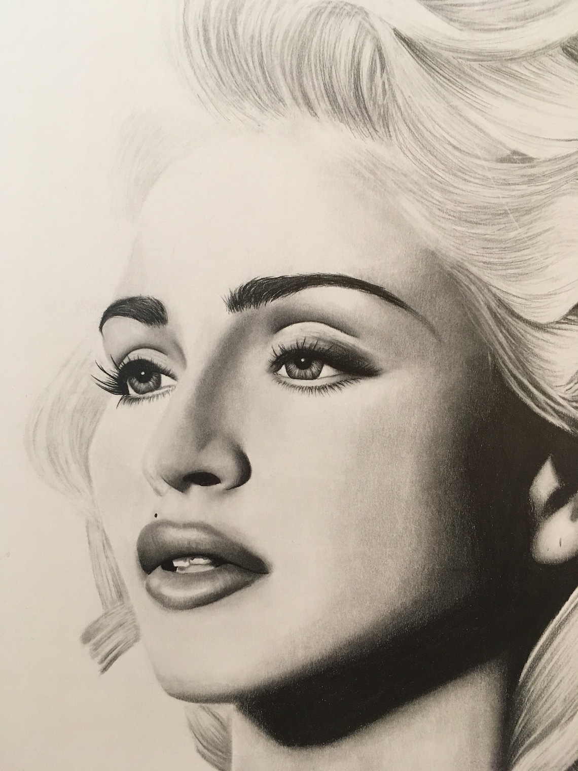 Madonna Pencil Drawing - Etsy