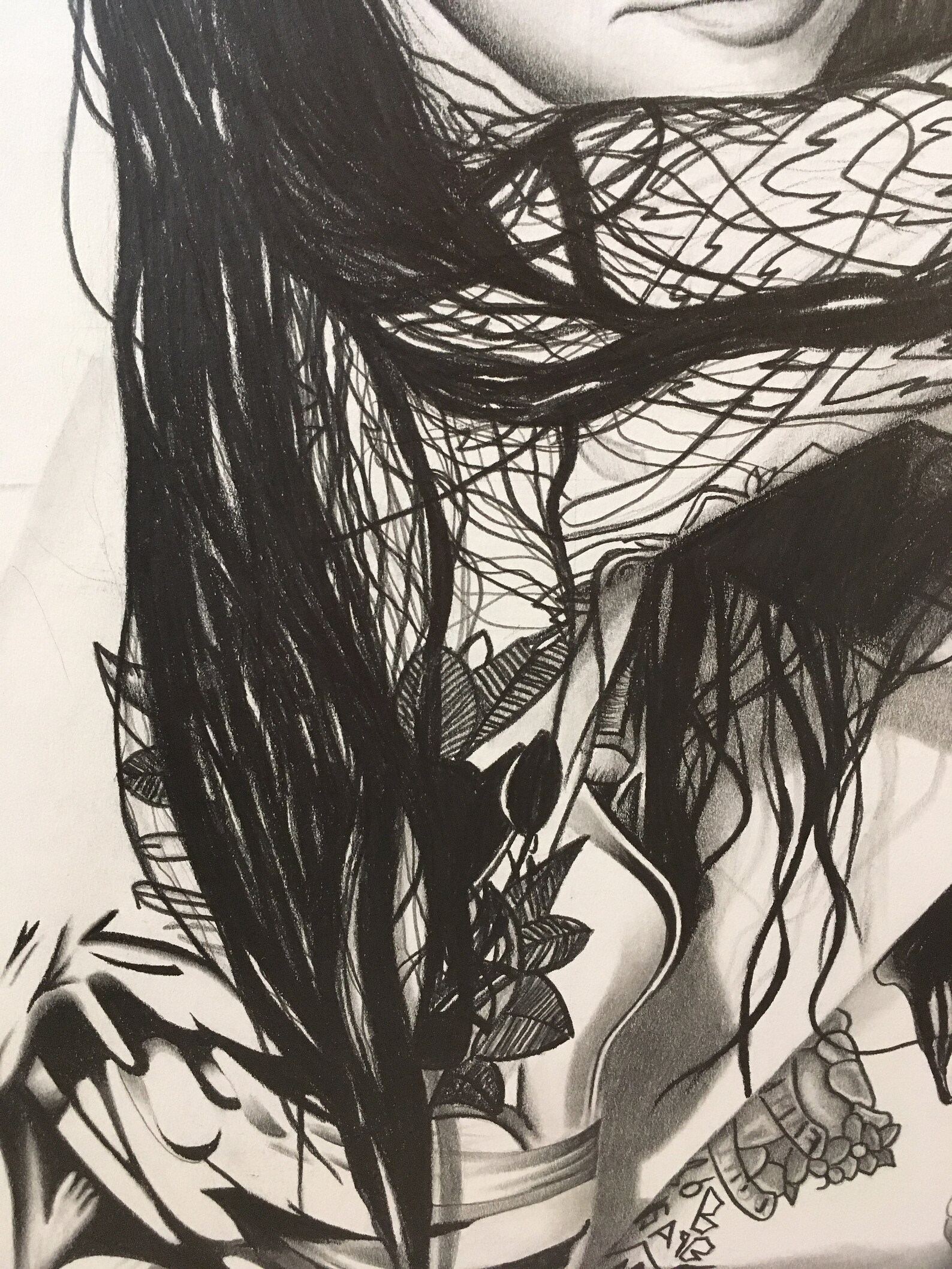 Grace Neutral Pencil Drawing - Etsy