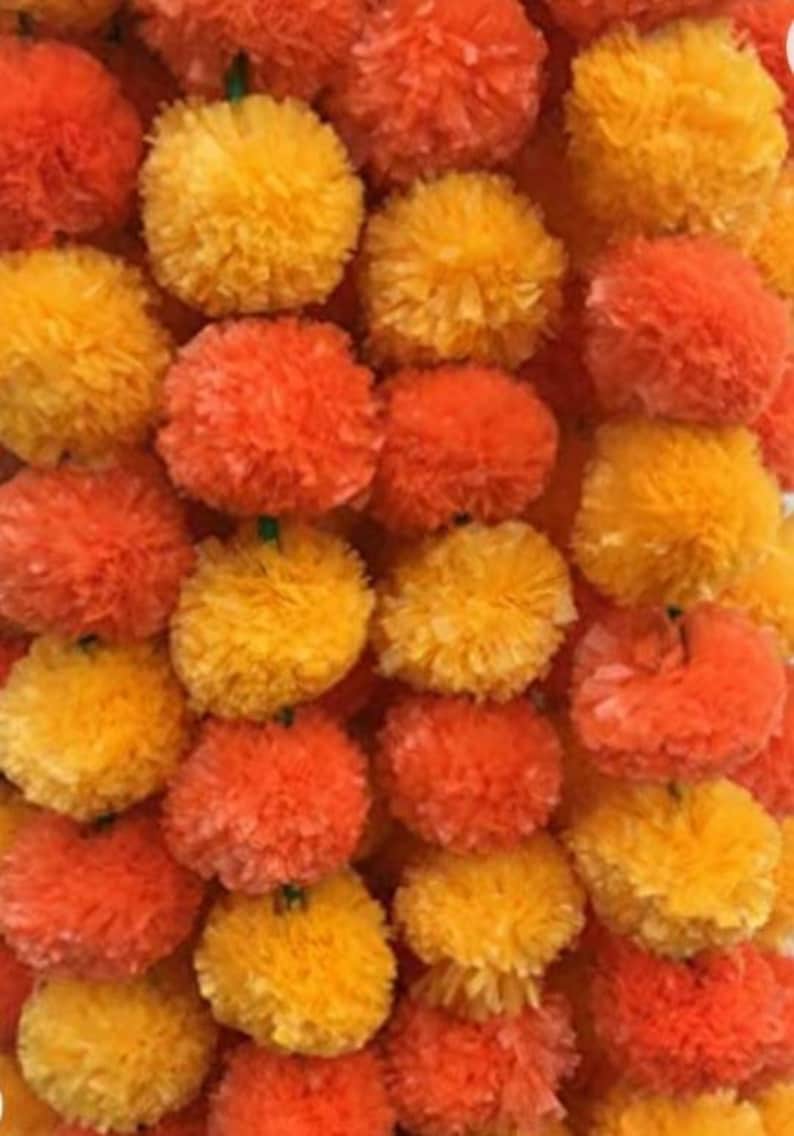 Pack of 20 Artificial Marigold Garlands flower strings wedding | Etsy